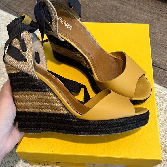 Fendi | Shoes | Fendi Espadrille Wedge | Poshmark